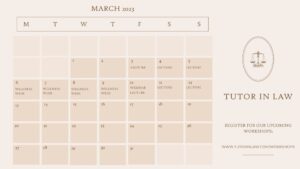 Workshops for Law Students - Tutor in Law