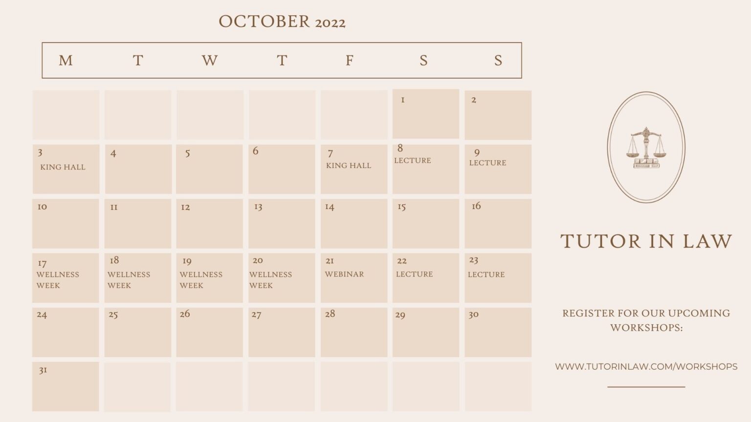 Workshops for Law Students - Tutor in Law